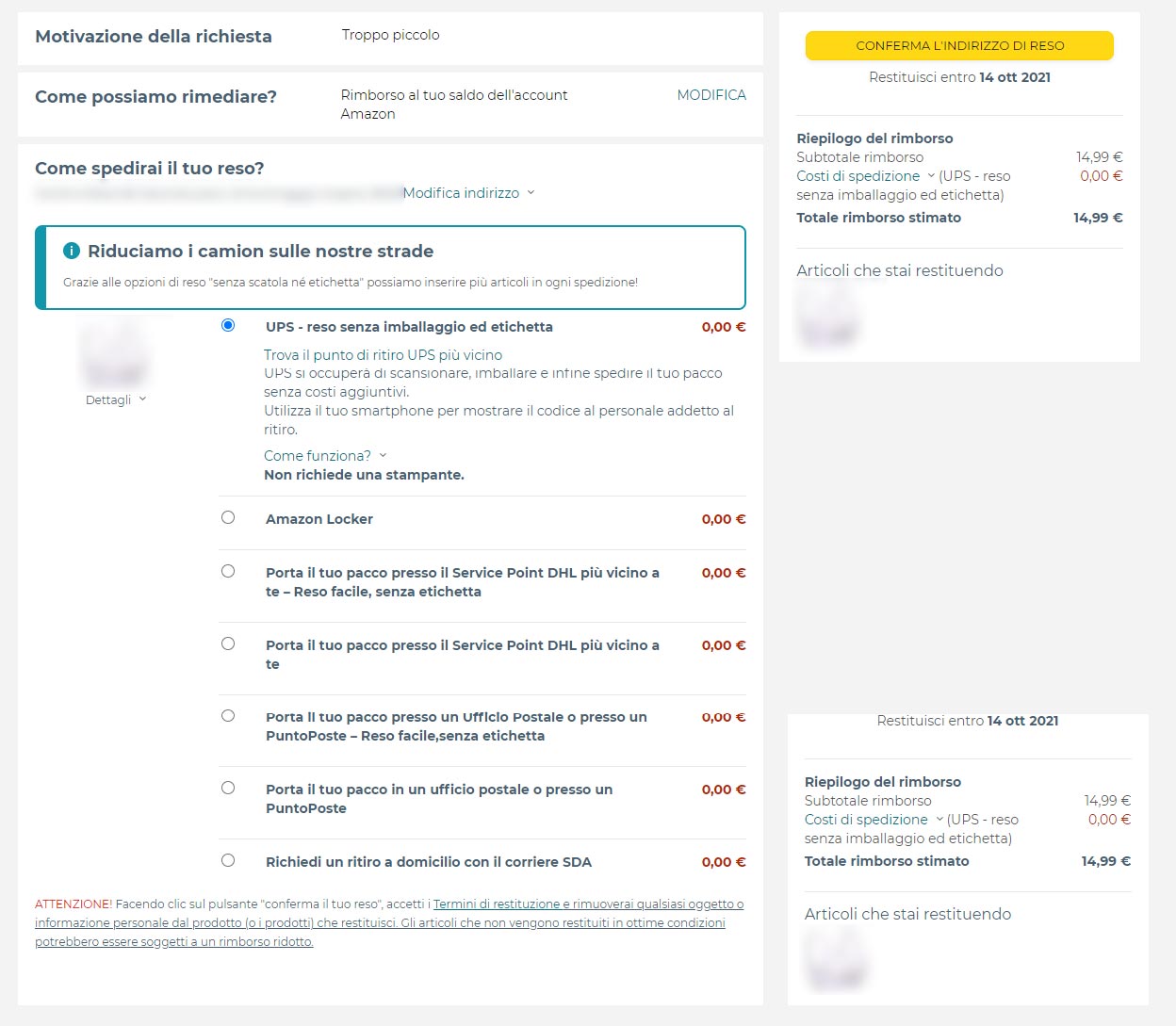 Resi e rimborsi - Zainoportapc.net